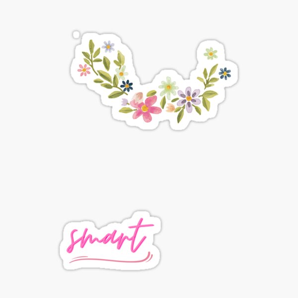 "smart floral line" Sticker for Sale by Shenuka93 | Redbubble