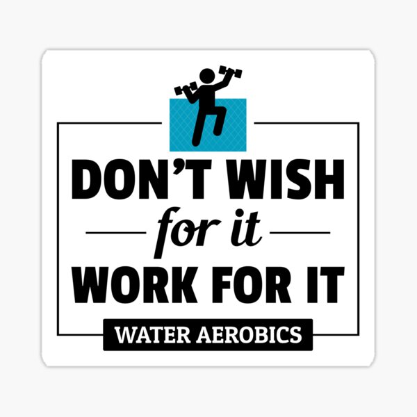"Water Aerobics Aquatic fitness Aqua Exercise" Sticker for Sale by ...
