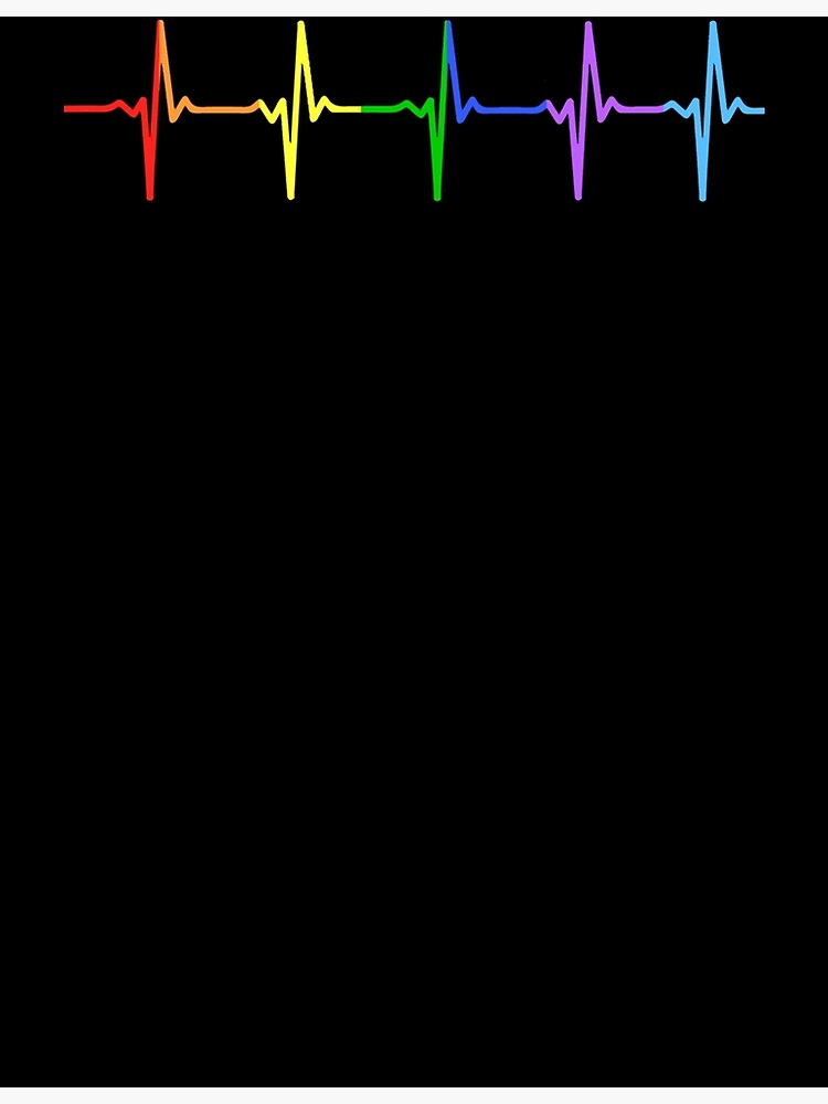"Rainbow Pulse Hearbeat LGBT" Poster for Sale by Kyosei580 | Redbubble