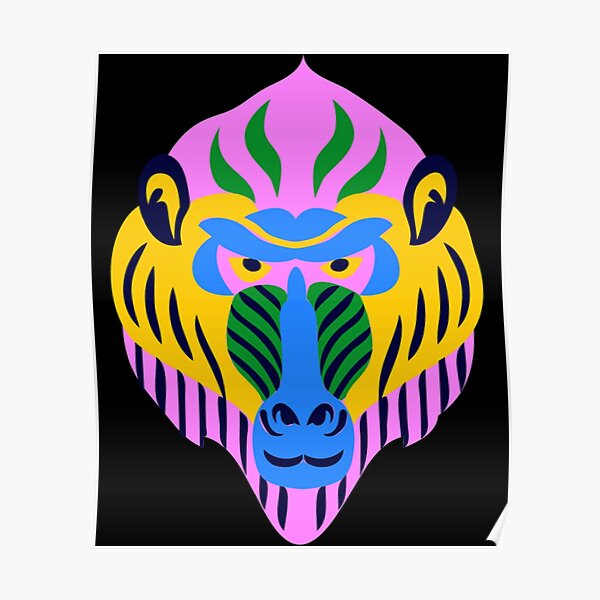 "Monkey Face " Poster for Sale by symboshop | Redbubble