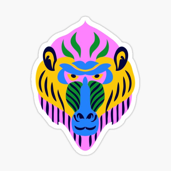 "Monkey Face " Sticker for Sale by symboshop | Redbubble