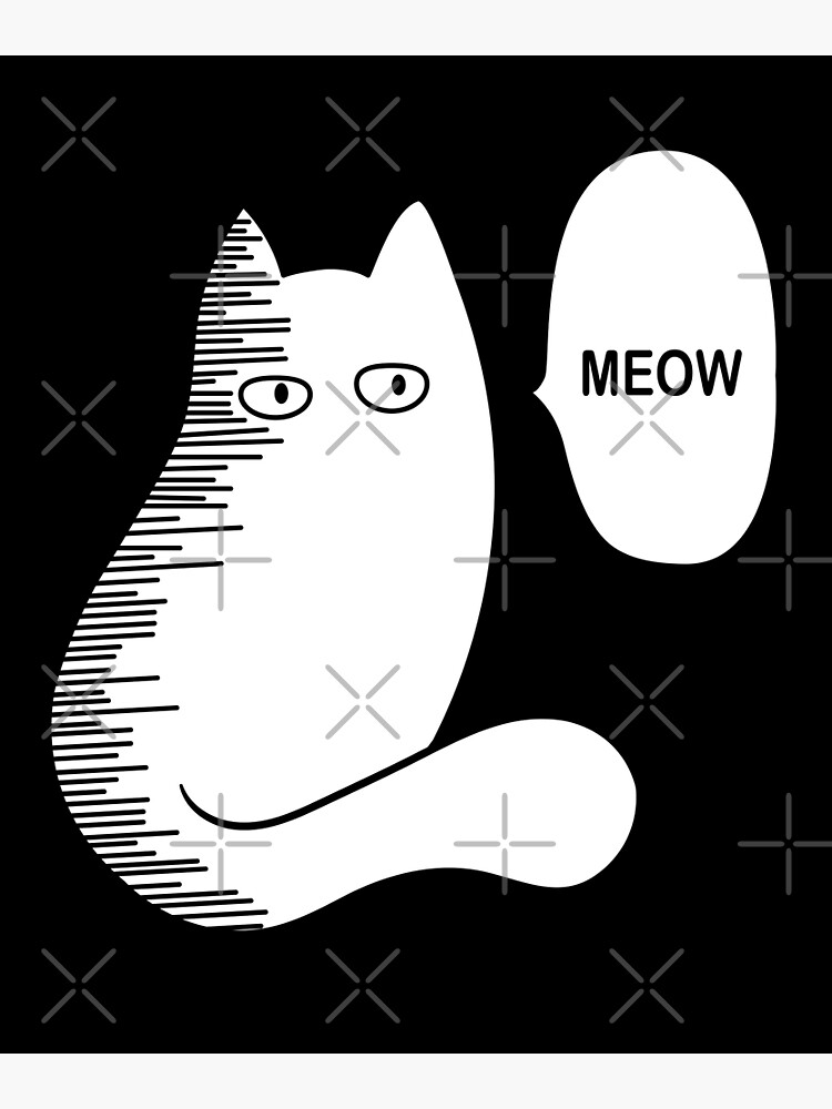 "Cat meow funny Saitama meme" Poster for Sale by MerchSenpai | Redbubble