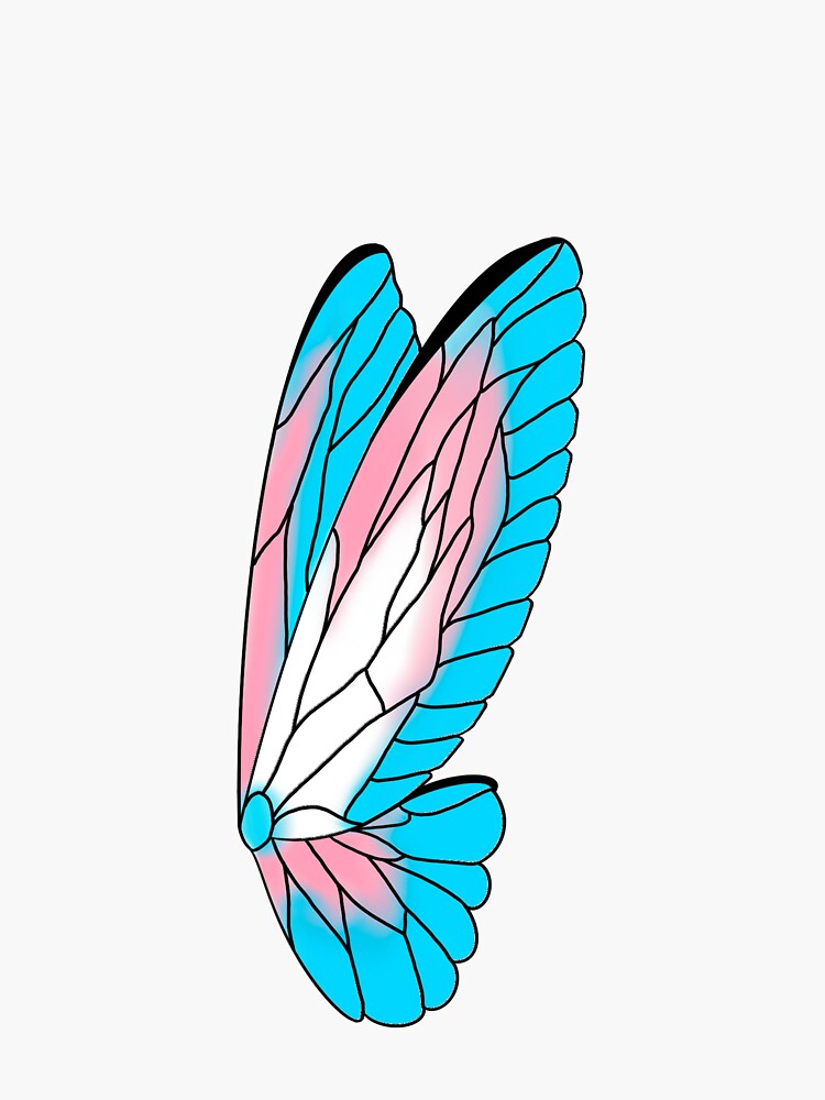 "trans butterfly " Sticker for Sale by nerdybow246 | Redbubble