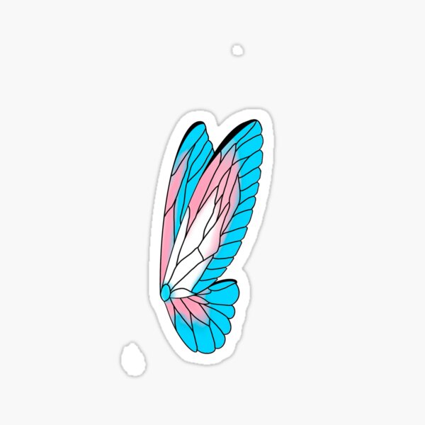 "trans butterfly " Sticker for Sale by nerdybow246 | Redbubble