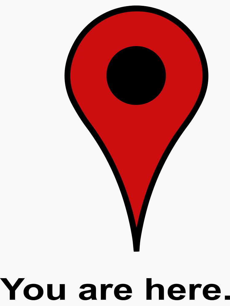 "You are here" Sticker for Sale by CreativeStrike | Redbubble