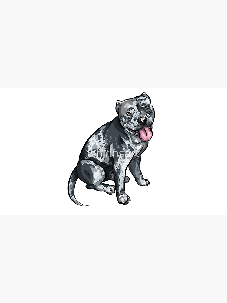 "American Bully | Merle | Cropped | Cute Cartoon Dog Art" Cap by ...