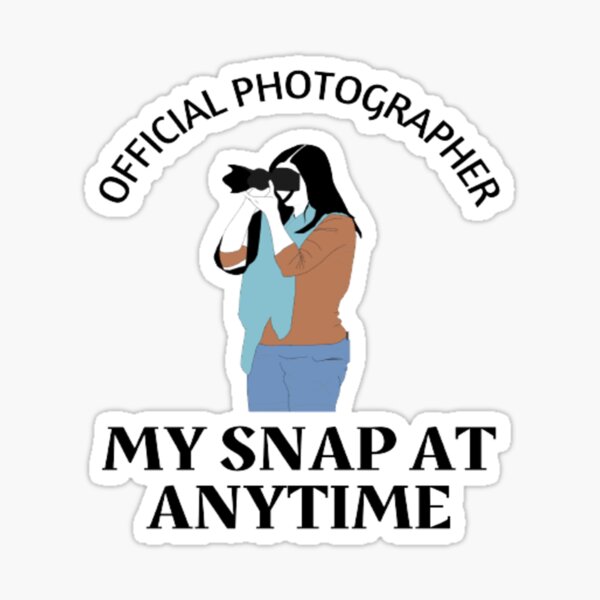 "Official Photographer, Awesome Photographer Women" Sticker for Sale by ...