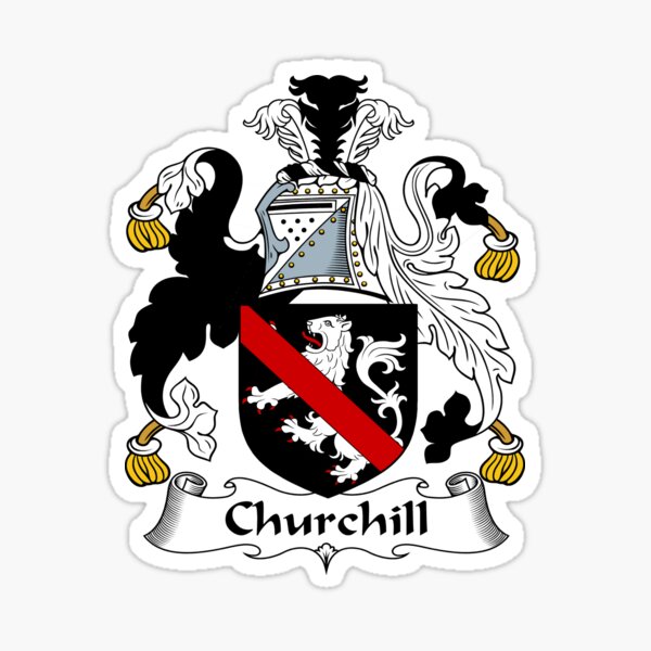 "Churchill" Sticker for Sale by HaroldHeraldry | Redbubble