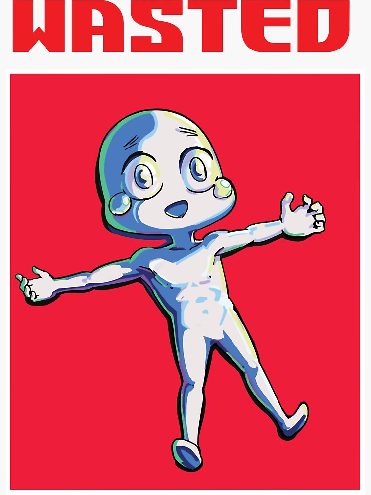 "Wasted (red)" Sticker for Sale by PeterLindahl | Redbubble
