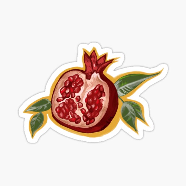 "Pomegranate" Sticker for Sale by cecilamilliken | Redbubble