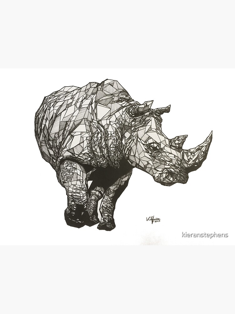 "Geometric Rhino" Art Print for Sale by kieranstephens | Redbubble
