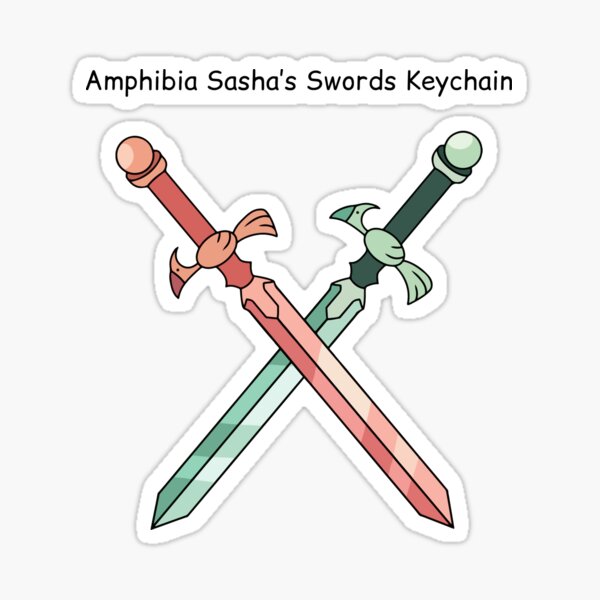 "Amphibia Sasha's Swords Keychain" Sticker for Sale by EthelMonahan ...