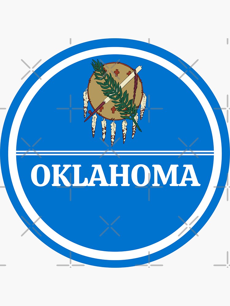 "Oklahoma State Flag Roundel" Sticker for Sale by FedSherDesign | Redbubble