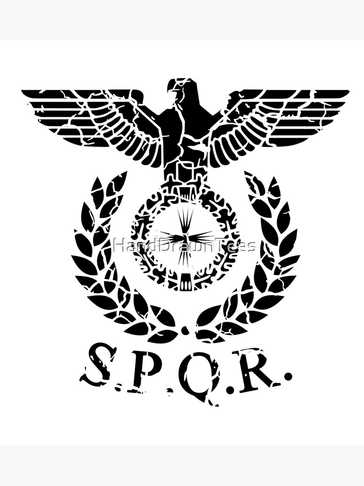 "Römisches Emblem SPQR" Fotodruck von HandDrawnTees | Redbubble
