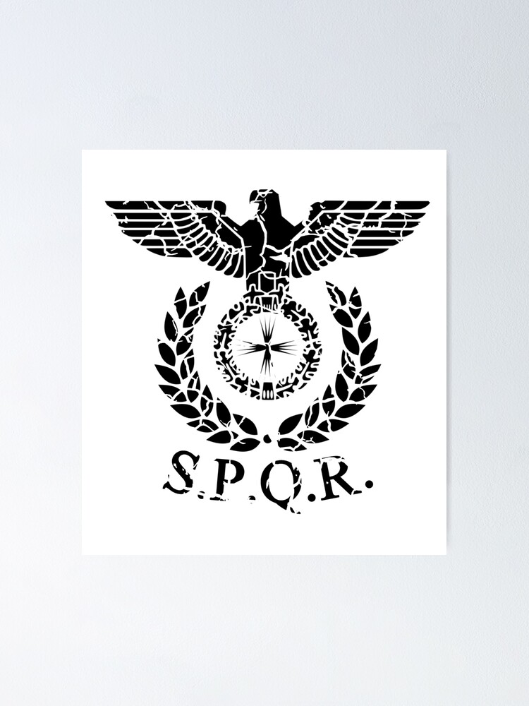 "Roman Emblem SPQR" Poster for Sale by HandDrawnTees | Redbubble