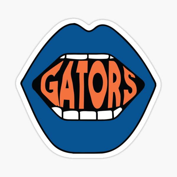 "Gators Lips" Sticker for Sale by emmybdesigns | Redbubble