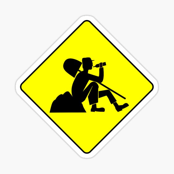"Man not working aheard" Sticker for Sale by Seraphim-Design | Redbubble