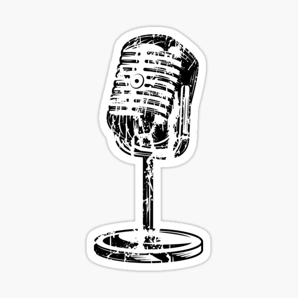 "Styled Microphone" Sticker for Sale by hirojigota | Redbubble