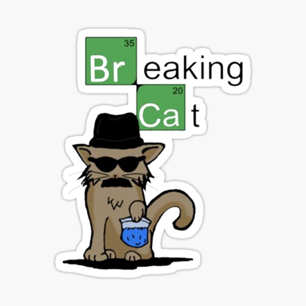 "Breaking Cat" Sticker for Sale by ZacharyReeves | Redbubble