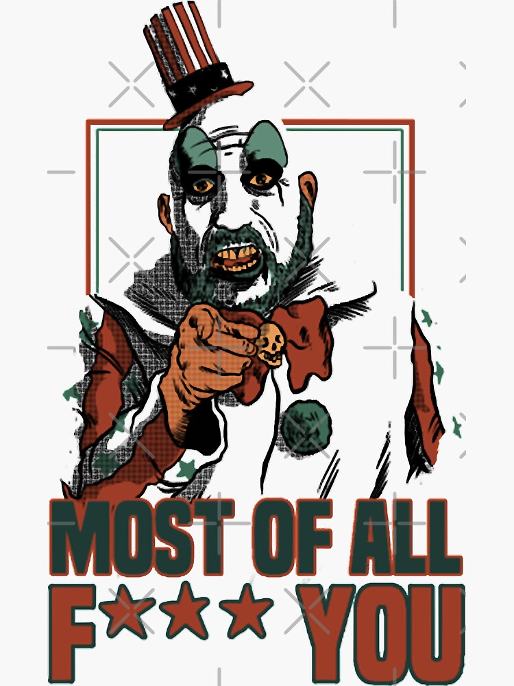 "Mens Best Captain Spaulding Graphic For Fans" Sticker for Sale by ...