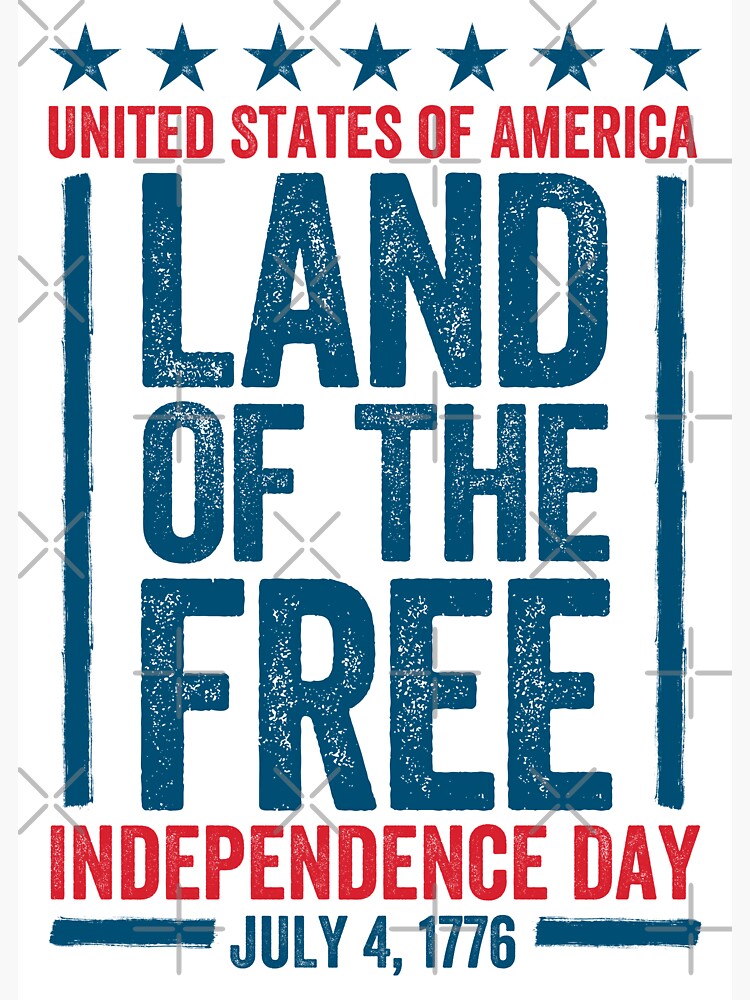"Fourth of July Land Of The Free Independence Day" Sticker for Sale by ...