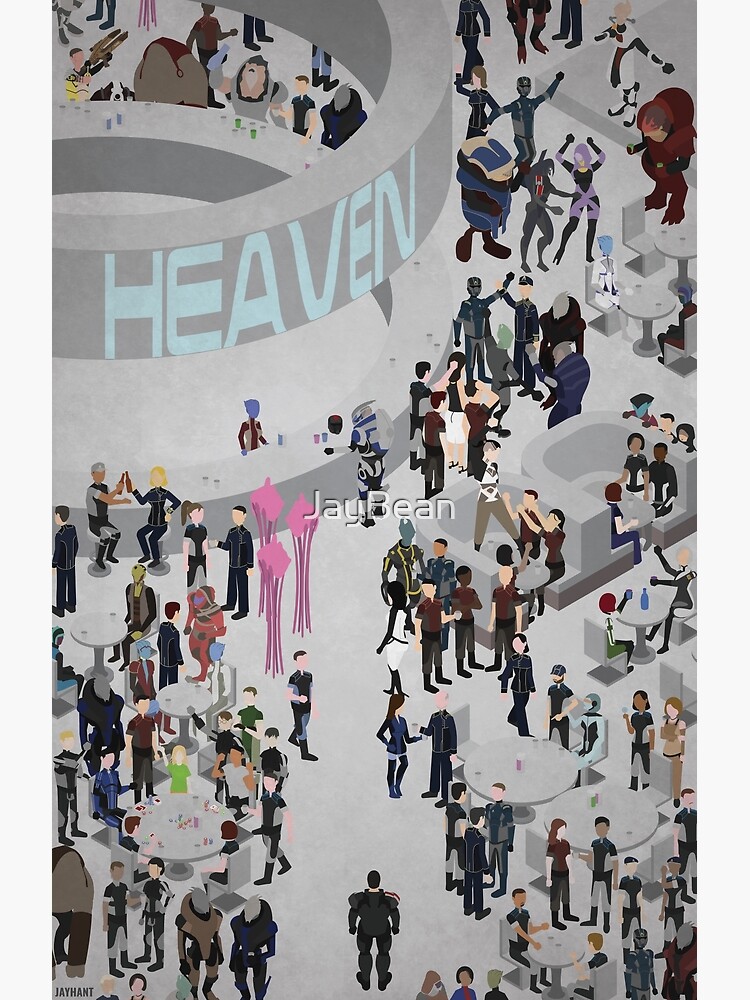 Mass Effect Bar In Heaven Maleshep Poster For Sale By Jaybean Redbubble