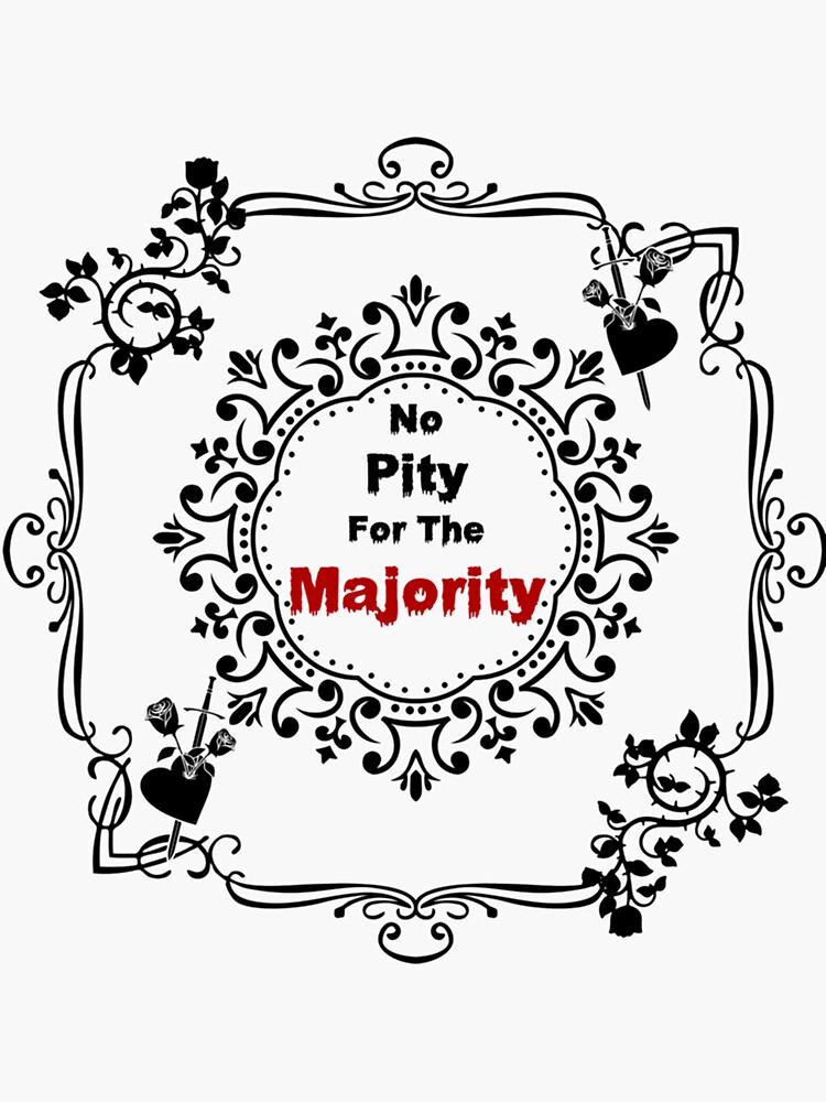 "No pity for the majority - eng " Sticker for Sale by GodboldCorey12 ...