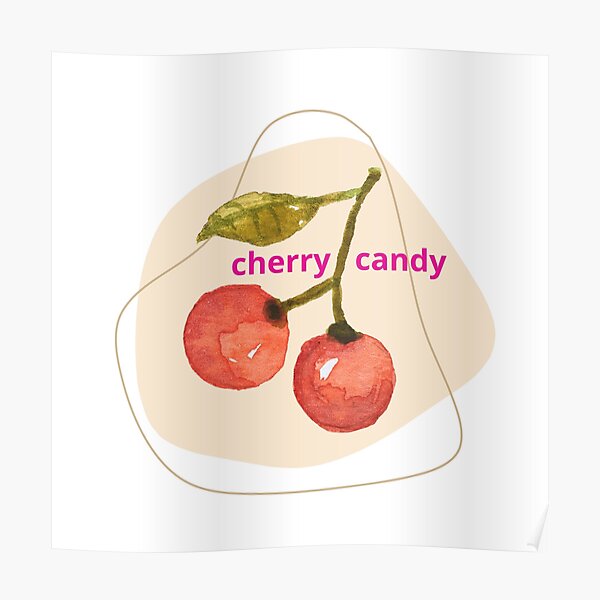 "vintage cherry pattern retro collection" Poster for Sale by ...