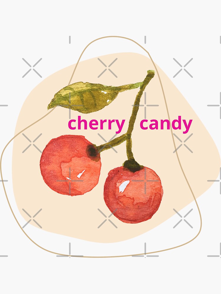 "vintage cherry pattern retro collection" Sticker for Sale by ...
