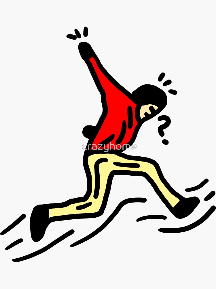 "a running man" Sticker for Sale by crazyhome | Redbubble