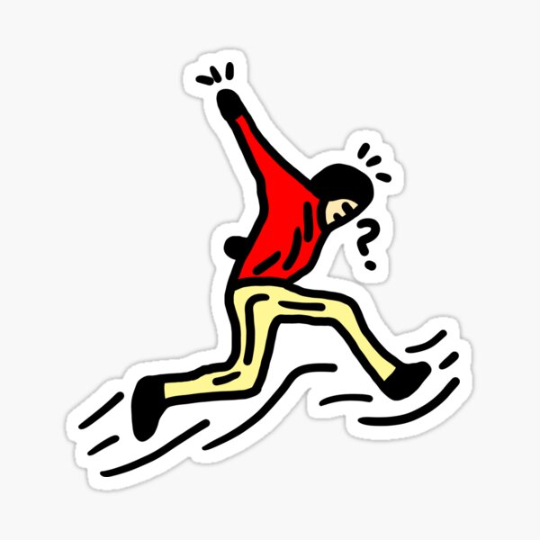 "a running man" Sticker for Sale by crazyhome | Redbubble