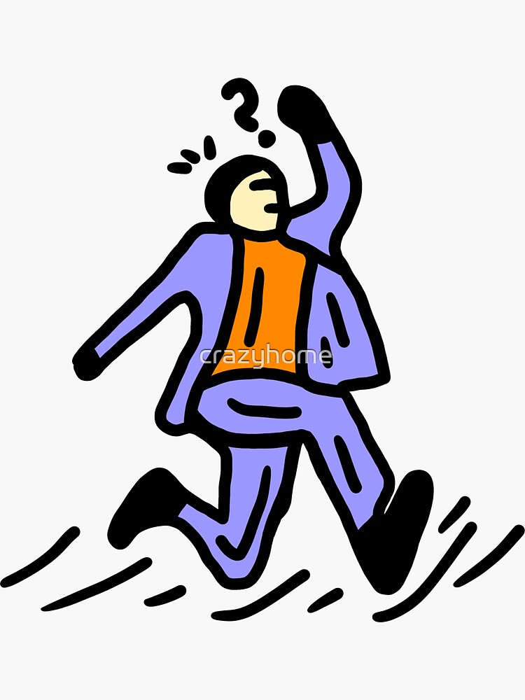 "a running man" Sticker for Sale by crazyhome | Redbubble