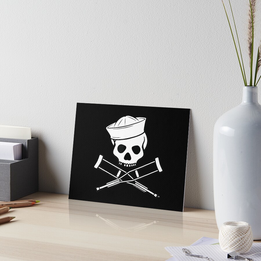 "Jackass Sailor Skull & Crossbones Logo" Art Board Print by assiabaadi ...