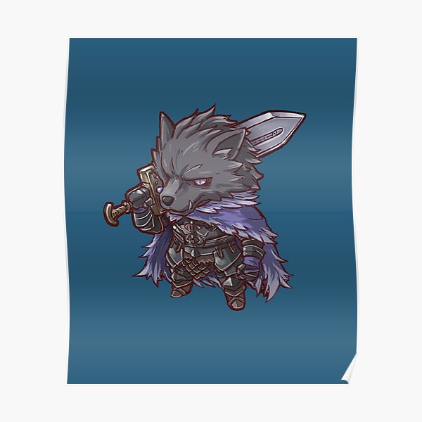 "Elden Ring - Chibi Blaidd the Half Wolf" Poster for Sale by Kiske ...