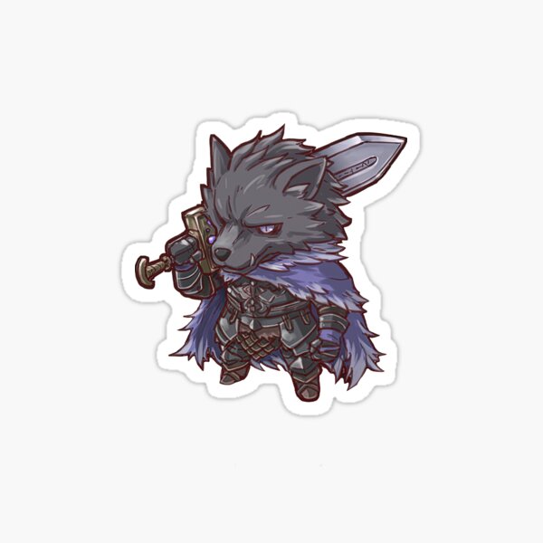 Pegatina «Elden Ring - Chibi Blaidd el medio lobo» de Kiske-Design ...