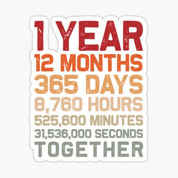 "Retro 1 Year Together Cool Couple 1st Wedding Anniversary Pullover ...