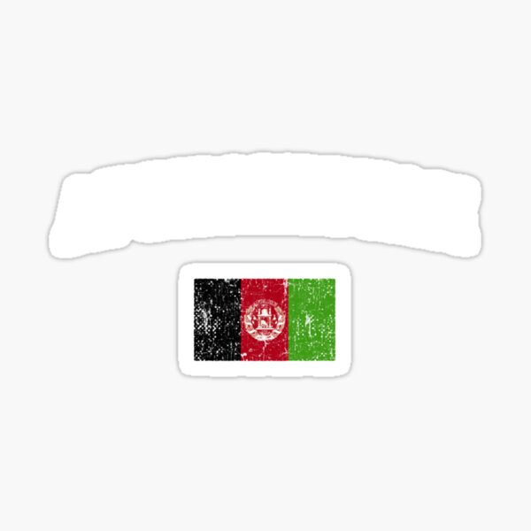 "Retro Afghanistan Flag Vintage Afghan Flag Afghan Pullover " Sticker ...