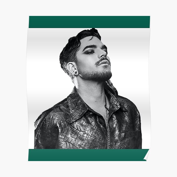 "Adam Lambert Black and White " Poster for Sale by MesmericStudio ...