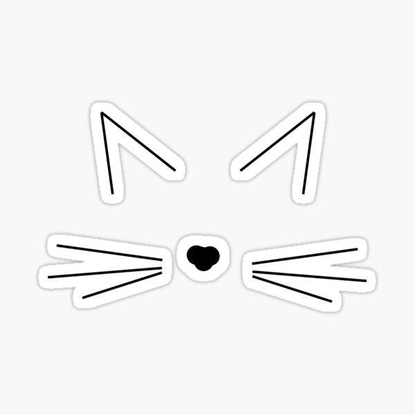 "Simple Cat Whiskers" Sticker for Sale by Danigeheb | Redbubble