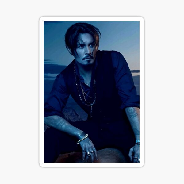 "Johnny depp cool wallpaper" Sticker for Sale by ArturoBiblarz | Redbubble