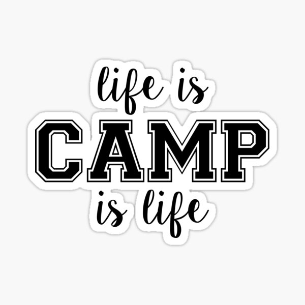 "CAMP" Sticker by MadEDesigns | Redbubble
