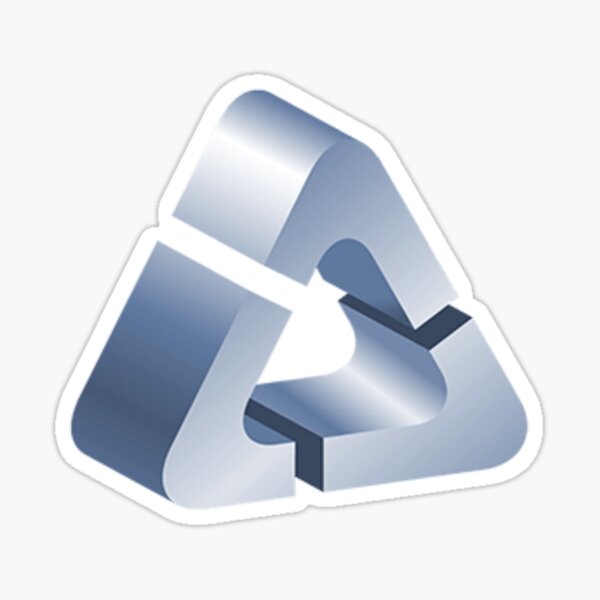 "3D triangle " Sticker for Sale by Bendings | Redbubble