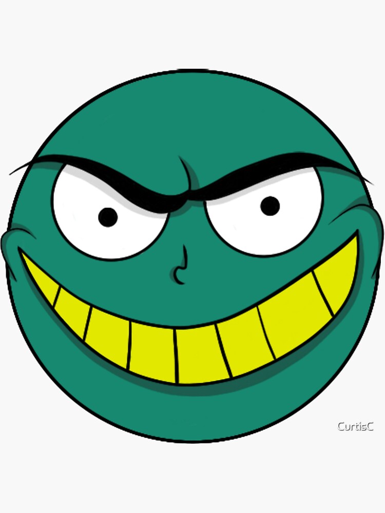 "Evil Smile" Sticker by CurtisC | Redbubble