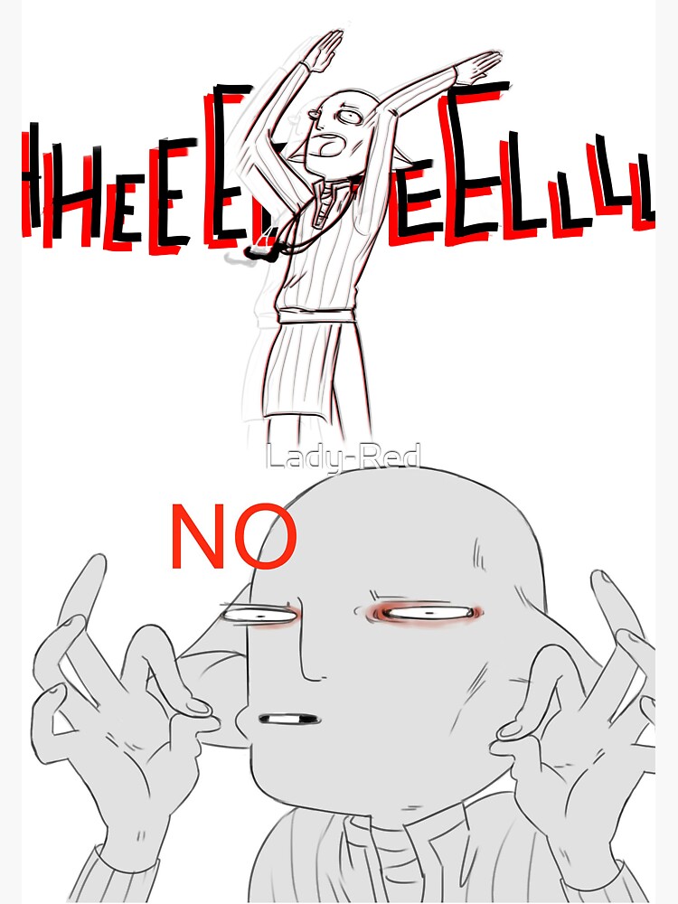 "Hell No - Merch" Sticker for Sale by Lady-Red | Redbubble