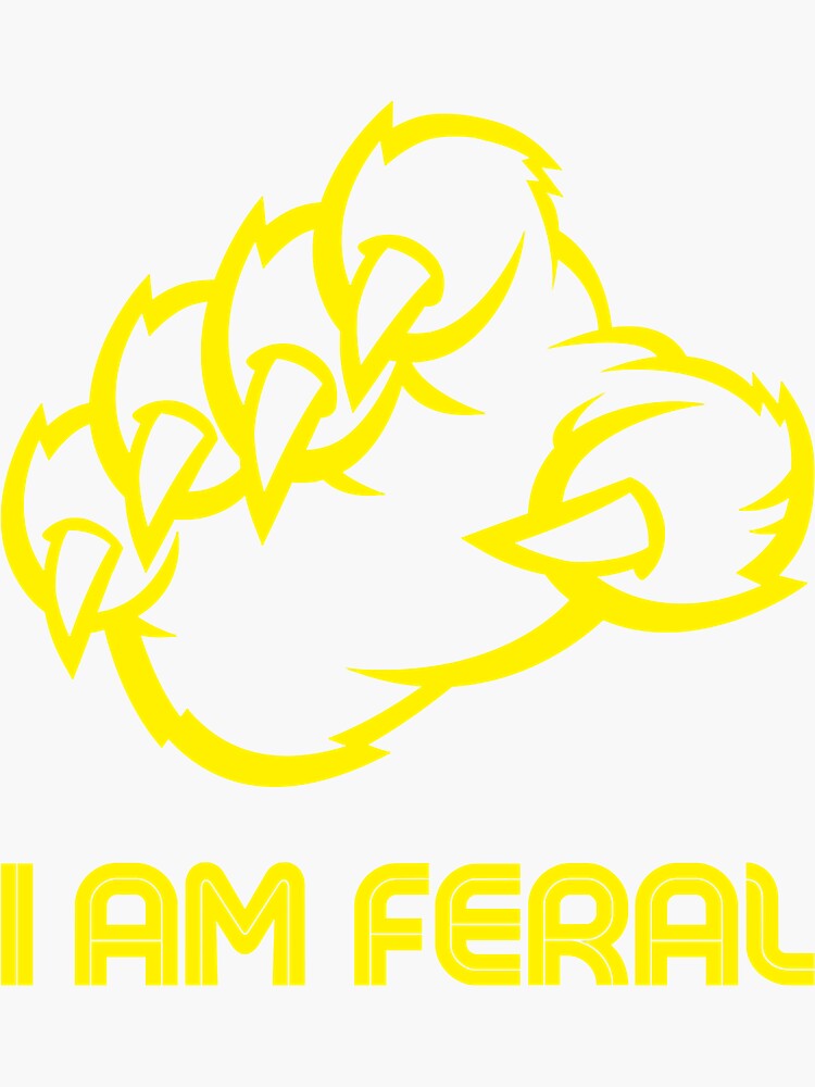 "i am feral Baby OnePiece" Sticker for Sale by otherhedgeq | Redbubble