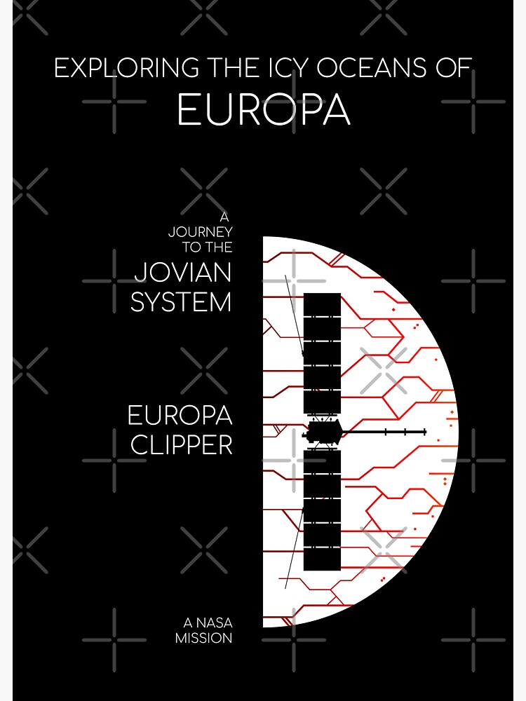 "Exploring the Icy Oceans of Europa. Europa Clipper." Sticker for Sale ...