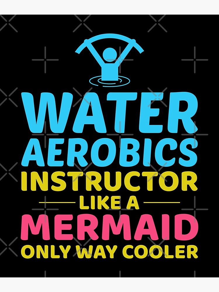 "Water Aerobics Instructor Mermaid Aquatic fitness" Greeting Card for ...