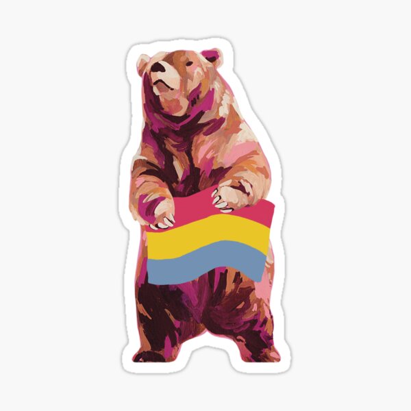 "pride bear - pan flag" Sticker by sneesbee | Redbubble