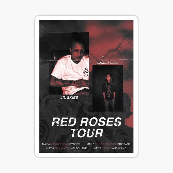 "More Then Awesome Red Fansart Roses Tour Graphic For Fan" Sticker for ...
