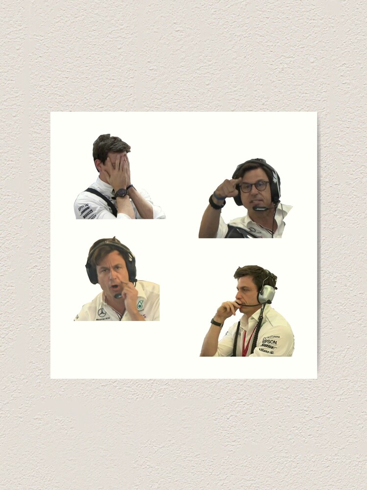 "Angry Toto Wolff Collage 2" Art Print for Sale by filastrocca | Redbubble
